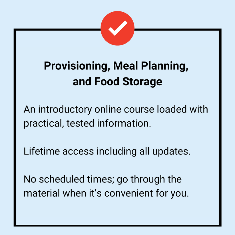 Provisioning, Meal Planning, and Food Storage for Boaters