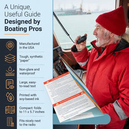 VHF Radio Quick Reference for Boaters | Waterproof Marine Guide